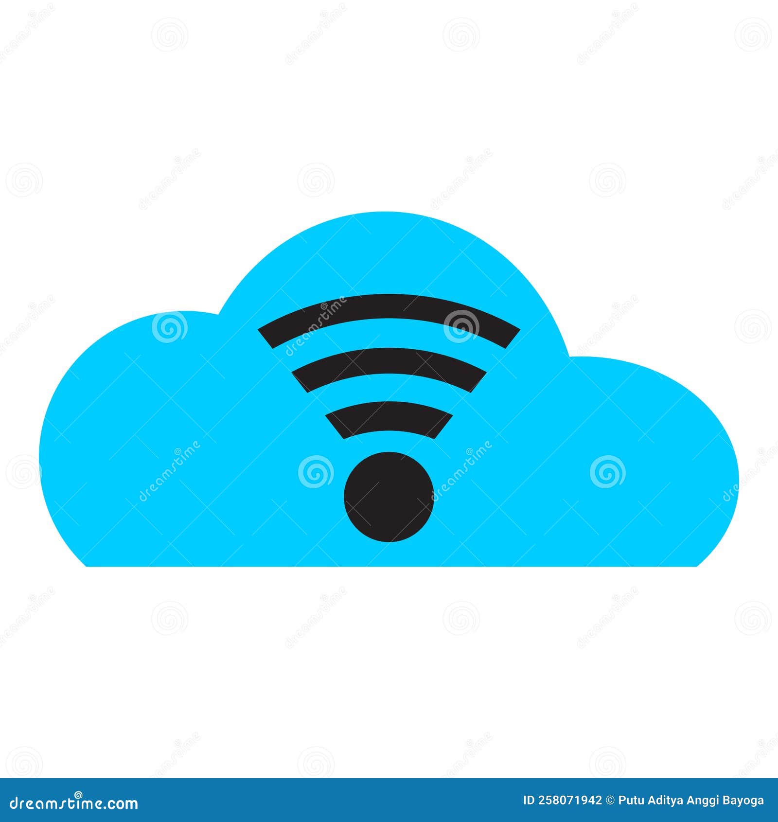 Cartoon Cloud Wireless Connection Stock Vector - Illustration of ...