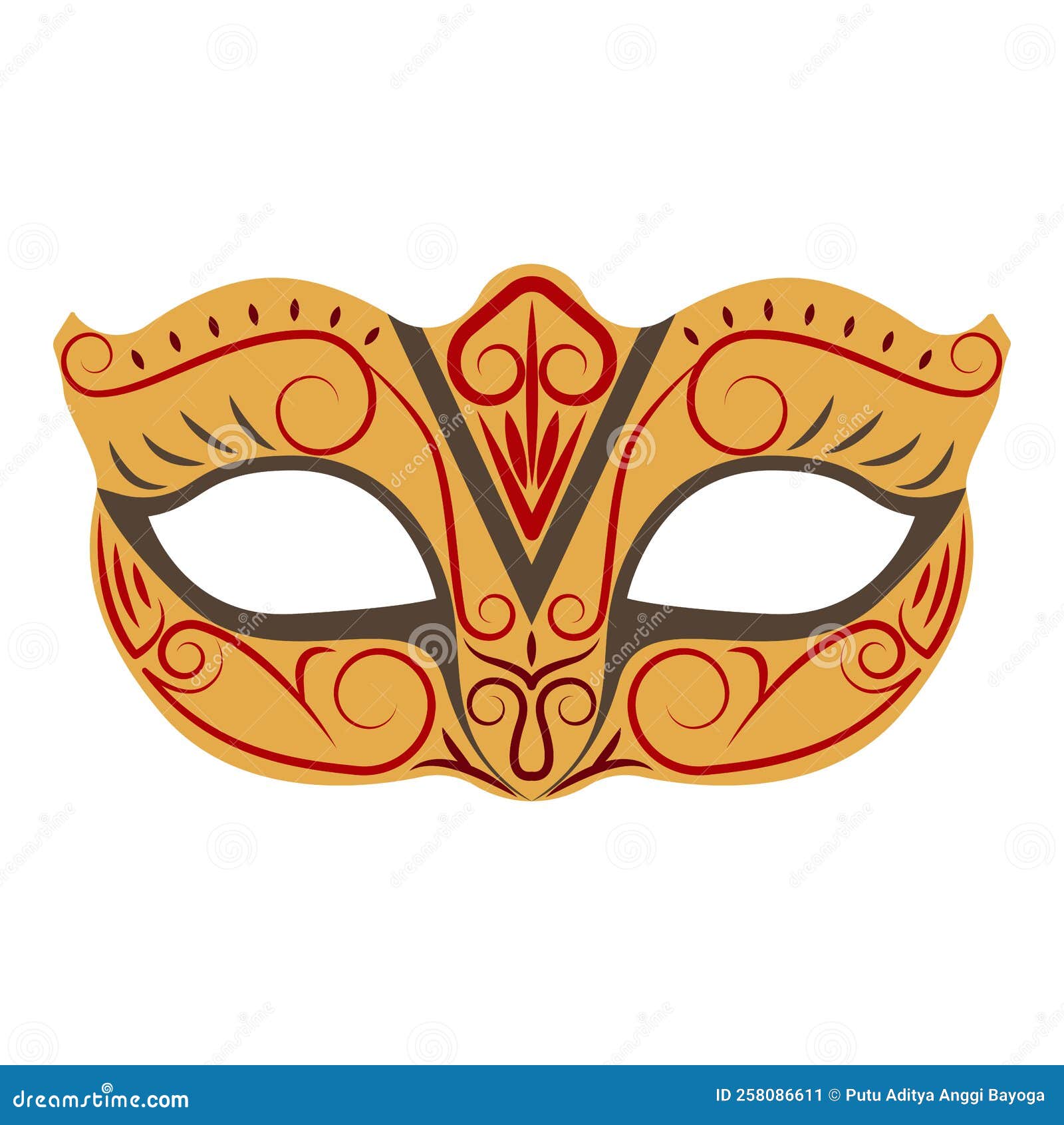 Cartoon carnival half mask stock vector. Illustration of cartoon ...