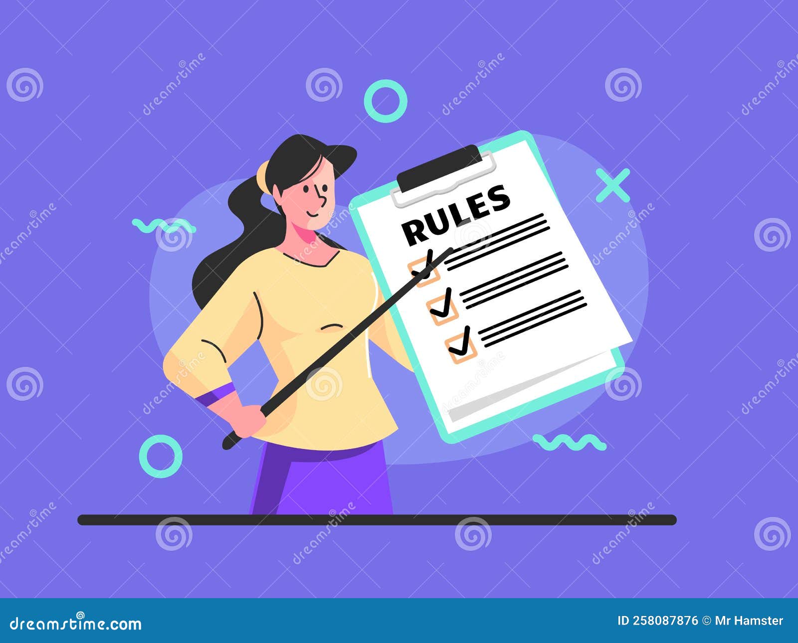 Business List of Rules Reading Guidance Making Checklist Stock Vector ...