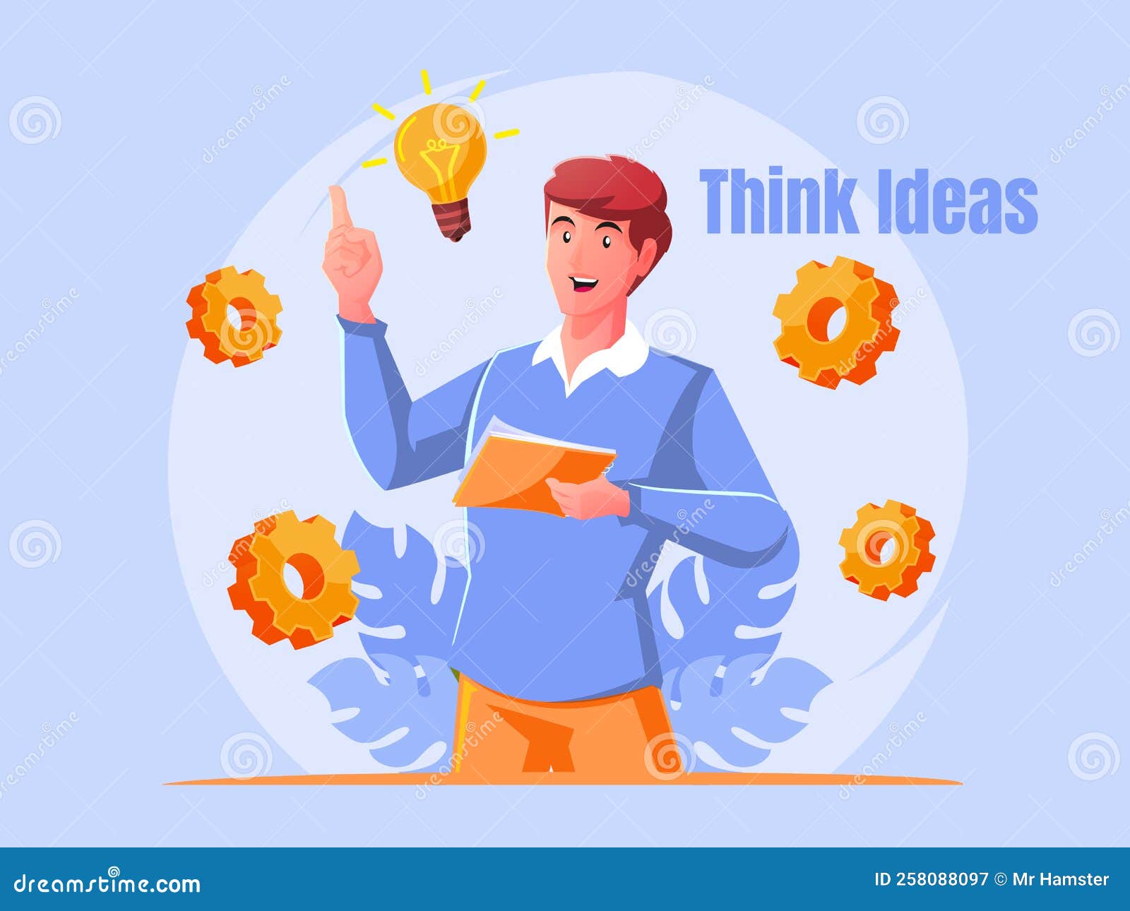 A Man Thinking with Lightbulb for New Ideas with Innovation and ...