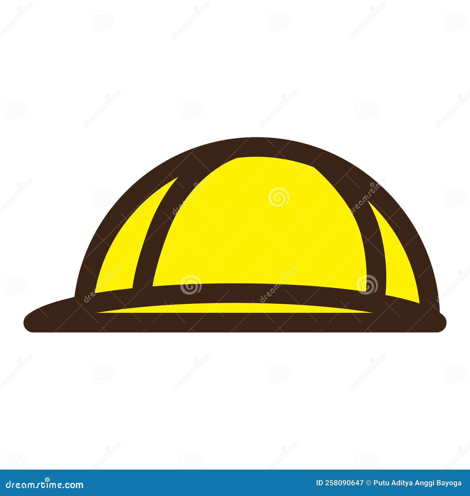 Cartoon safety helmet stock vector. Illustration of safety - 258090647