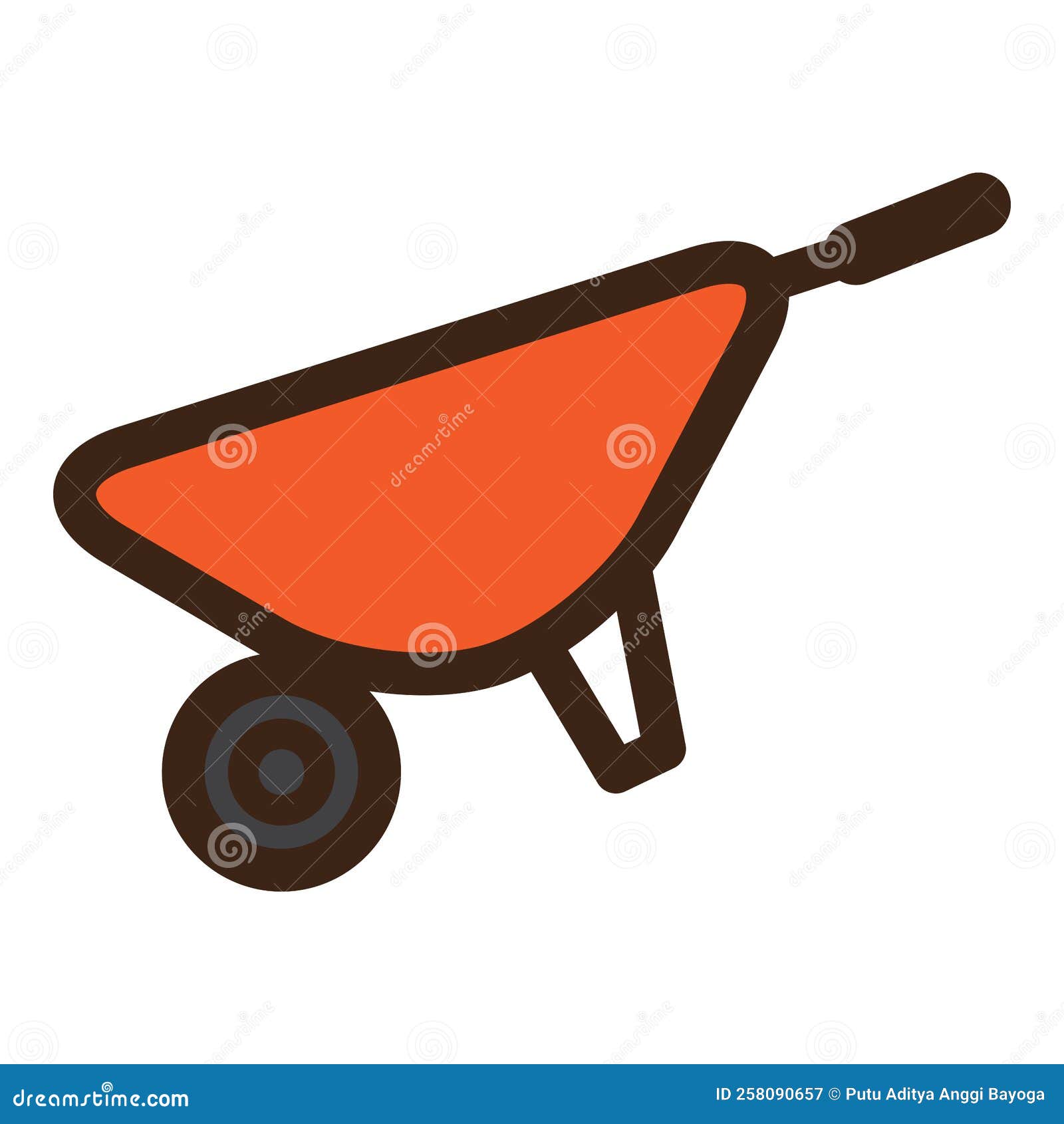 Cartoon wheel barrow stock vector. Illustration of vector - 258090657