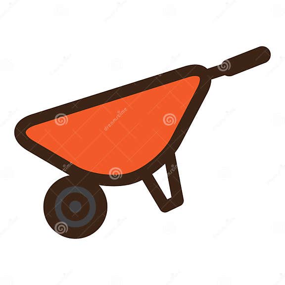 Cartoon wheel barrow stock vector. Illustration of vector - 258090657