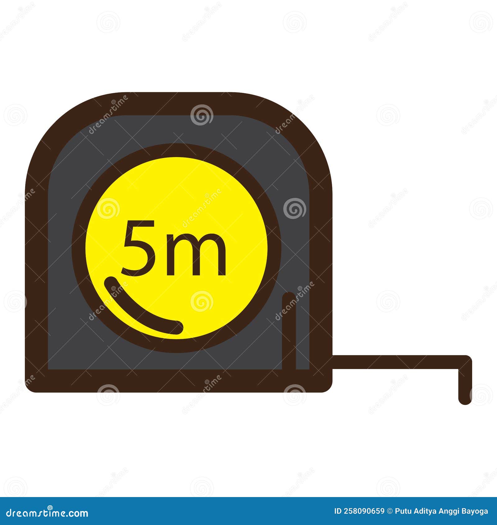 Cartoon construction ruler stock vector. Illustration of vector - 258090659