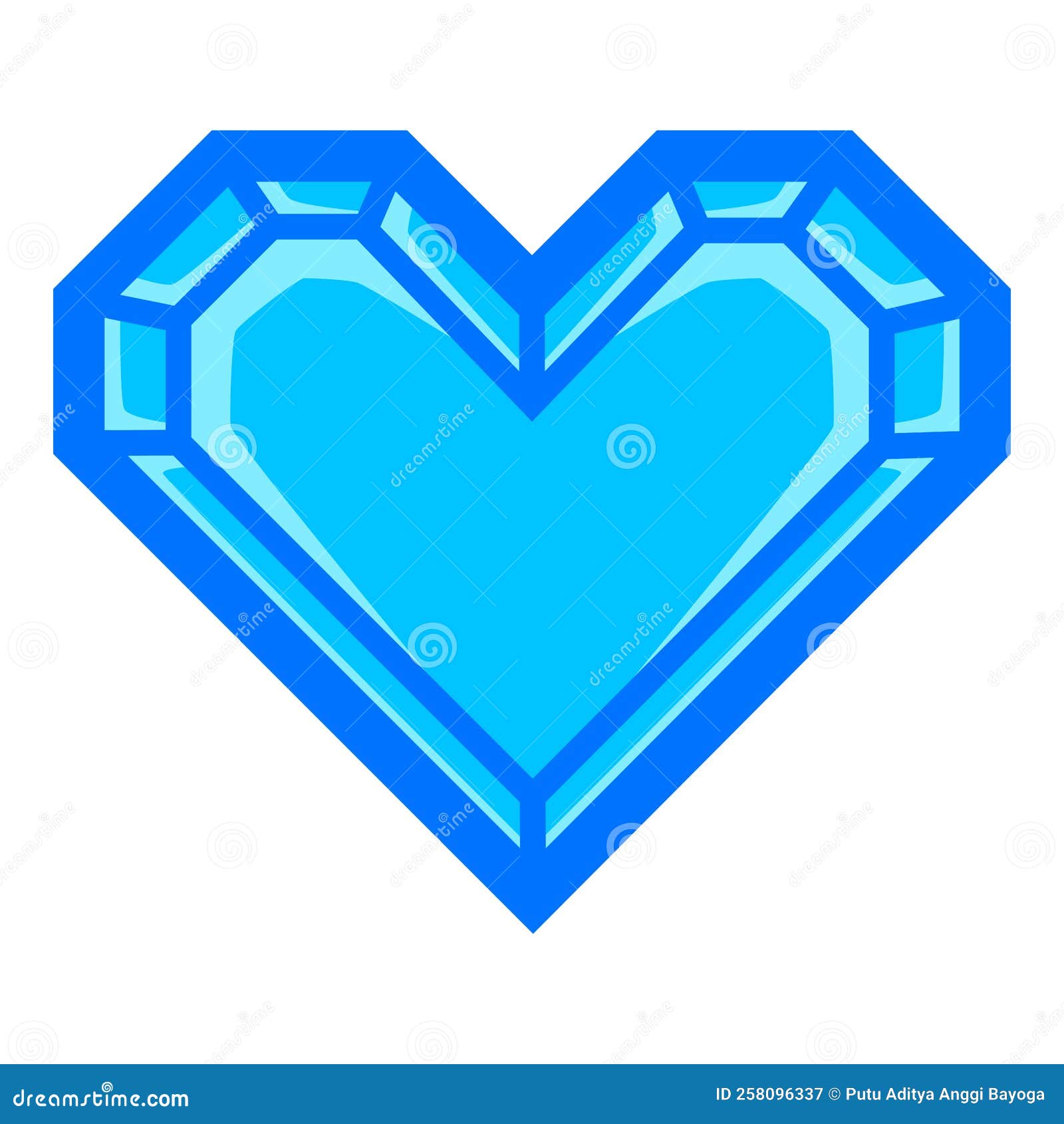 Cartoon diamond shape stock vector. Illustration of flat - 258096337