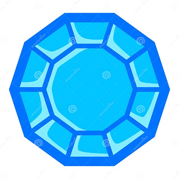 Cartoon diamond shape stock vector. Illustration of flat - 258096341