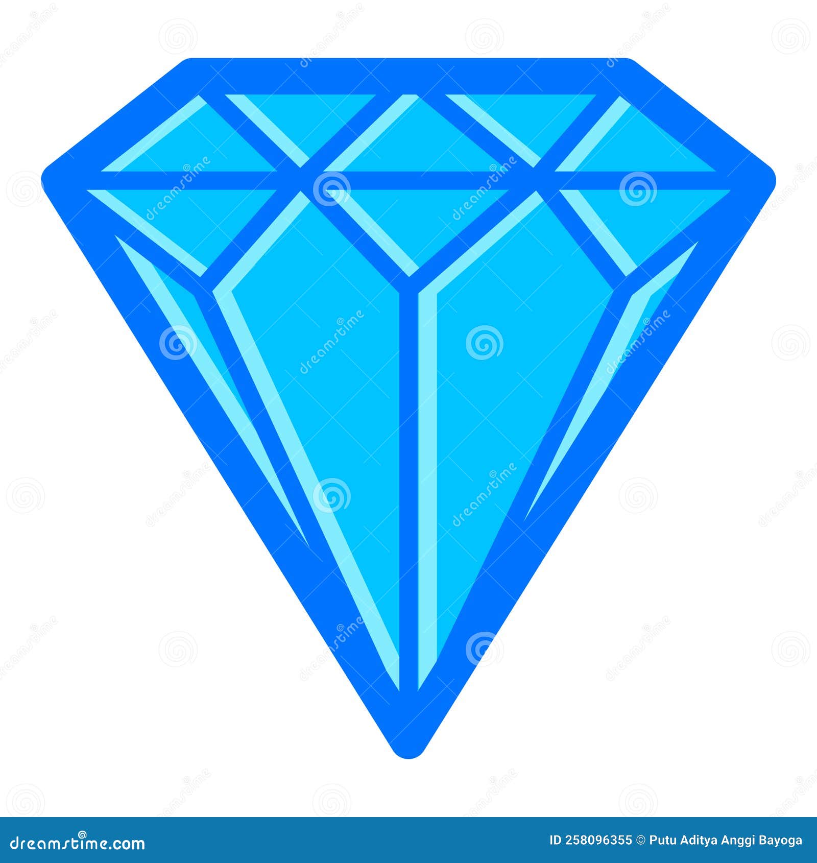 Cartoon diamond shape stock vector. Illustration of vector - 258096355