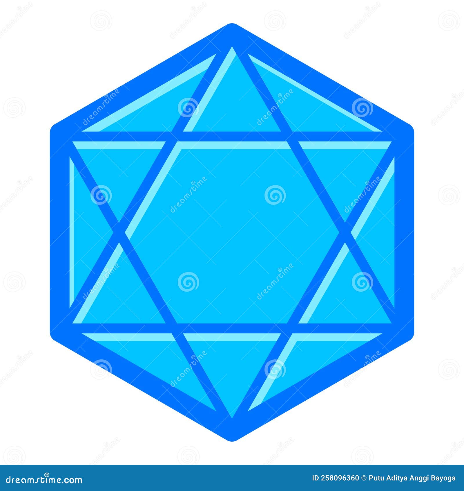 Cartoon diamond shape stock vector. Illustration of flat - 258096360