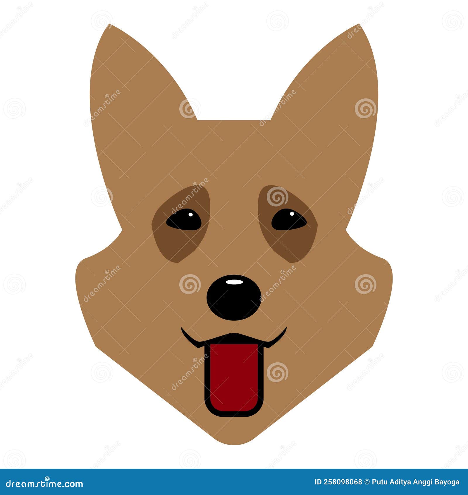 Cartoon dog head stock vector. Illustration of logo - 258098068
