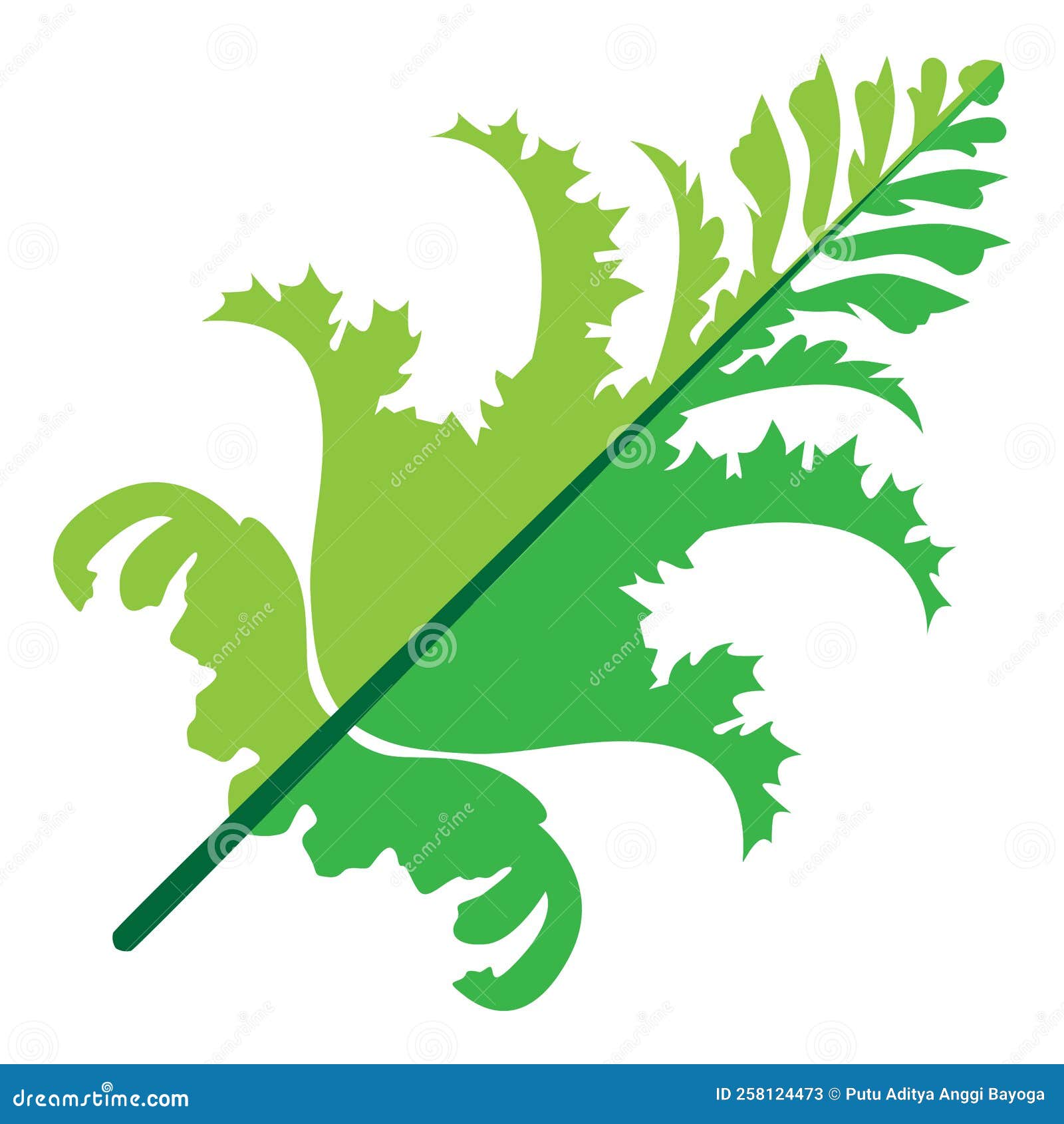 Cartoon leaf stock vector. Illustration of simple, design - 258124473
