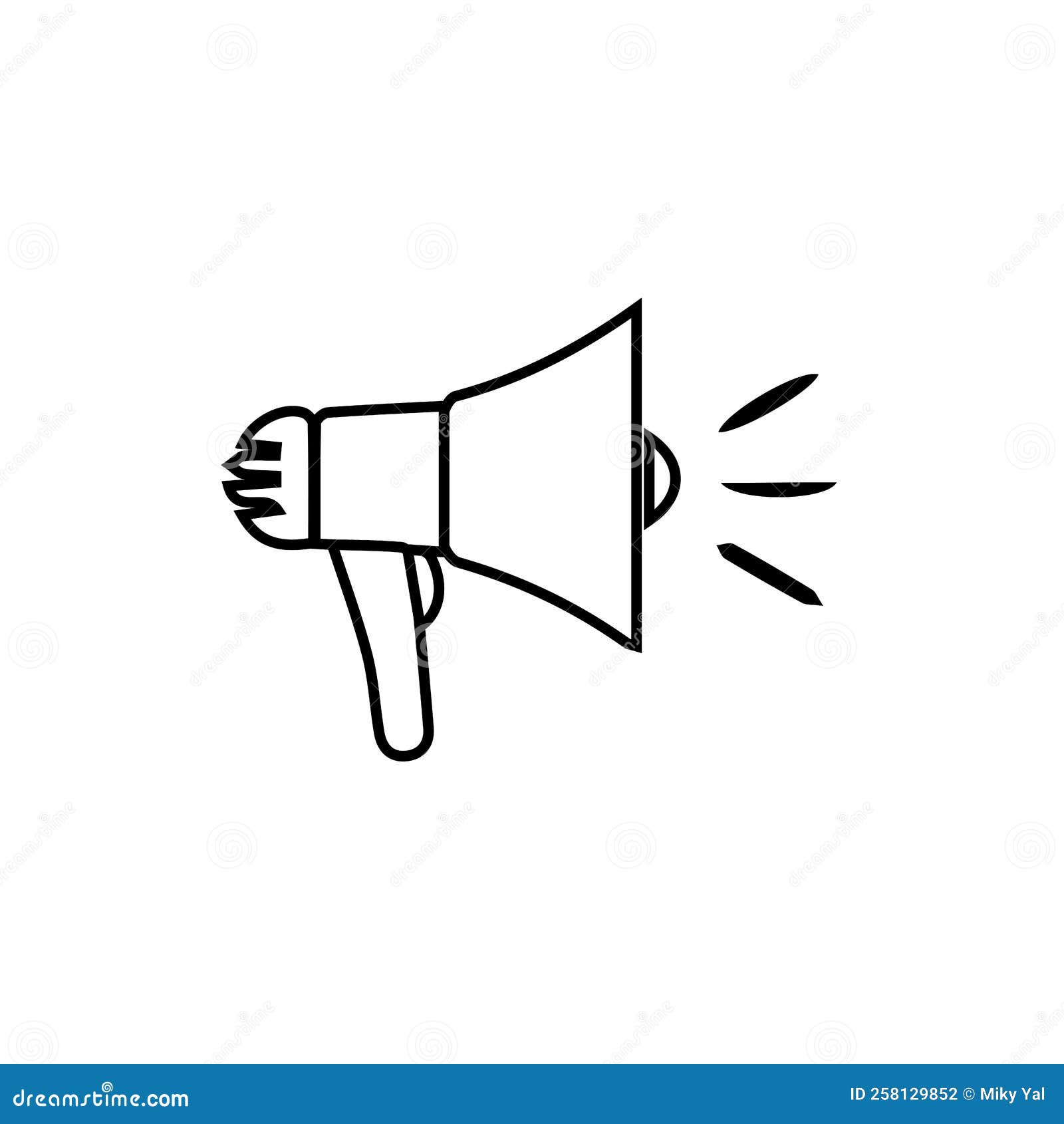 Megaphone Icon Vector Logo Design Template Stock Vector - Illustration ...