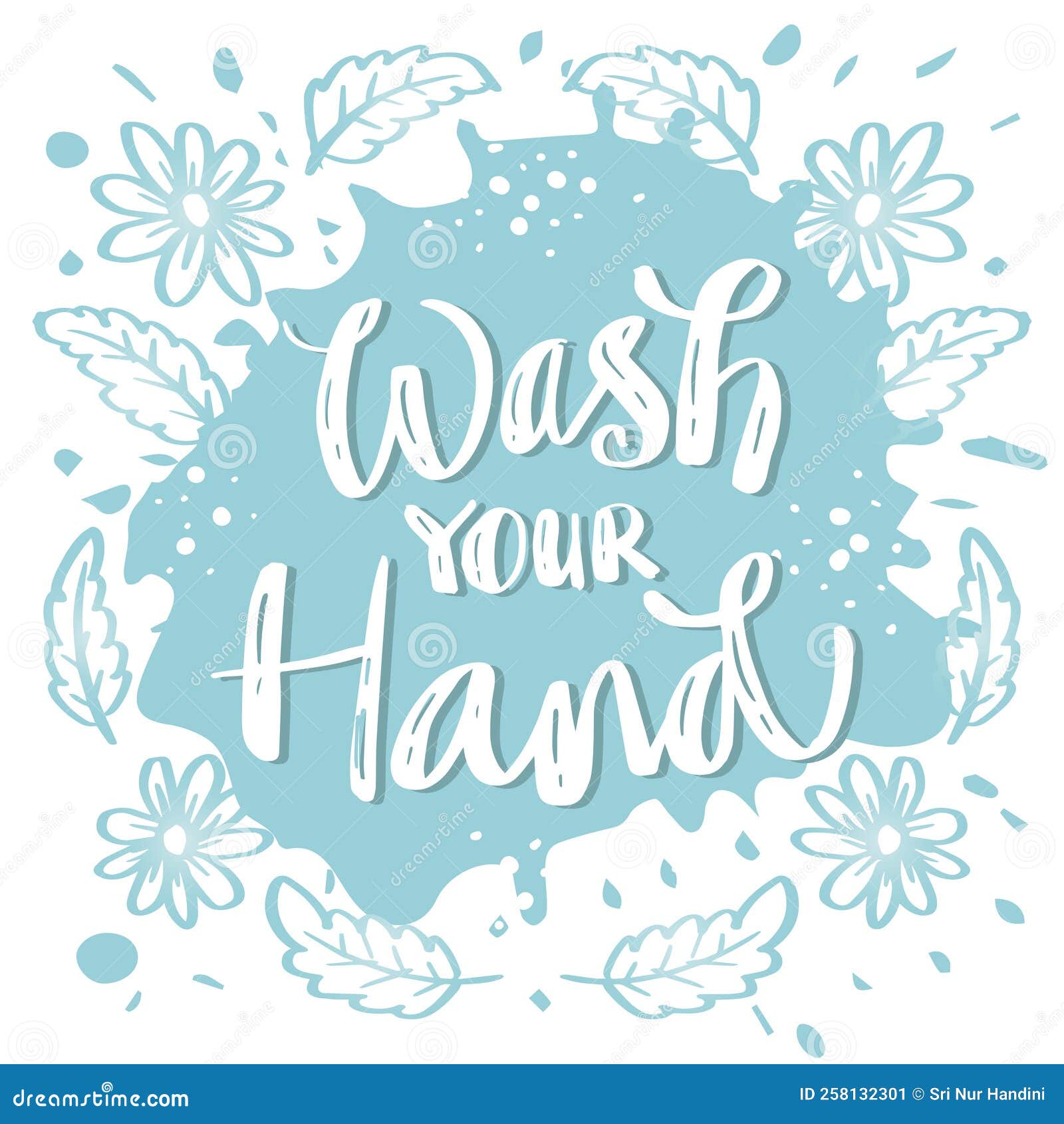 Wash your hand lettering. stock illustration. Illustration of ...