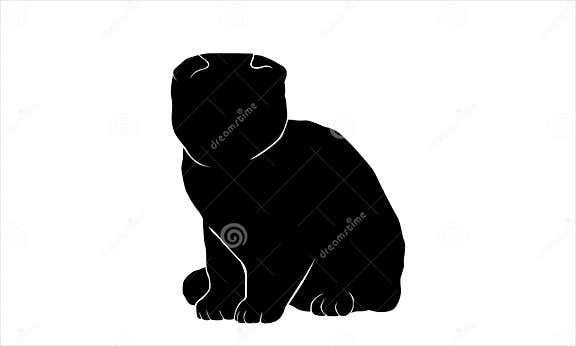 Vector Cat Silhouette Option 24A Stock Vector - Illustration of cute ...