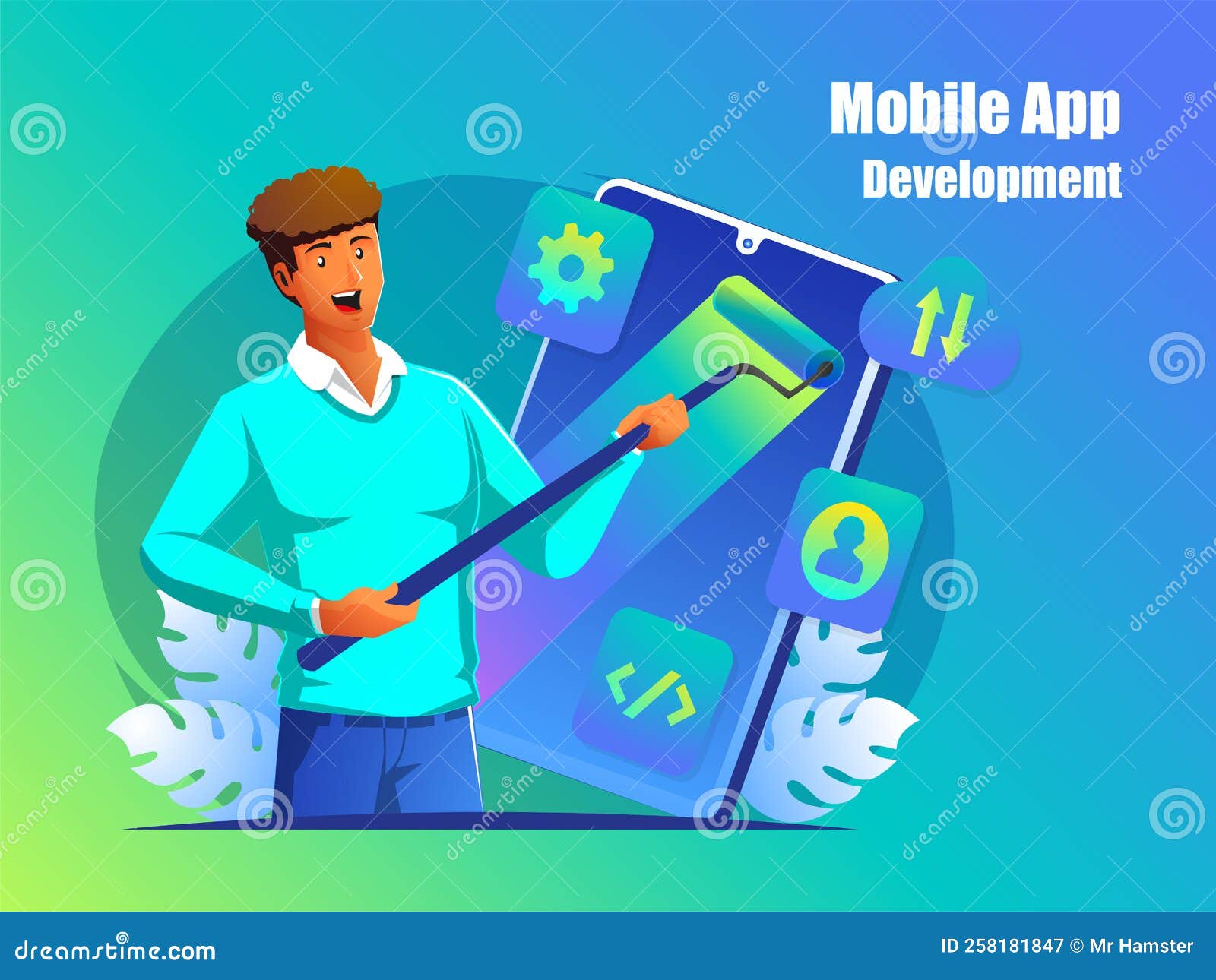 Toolkit-UI UX Scene Creator. Mobile Application Design Stock Vector ...
