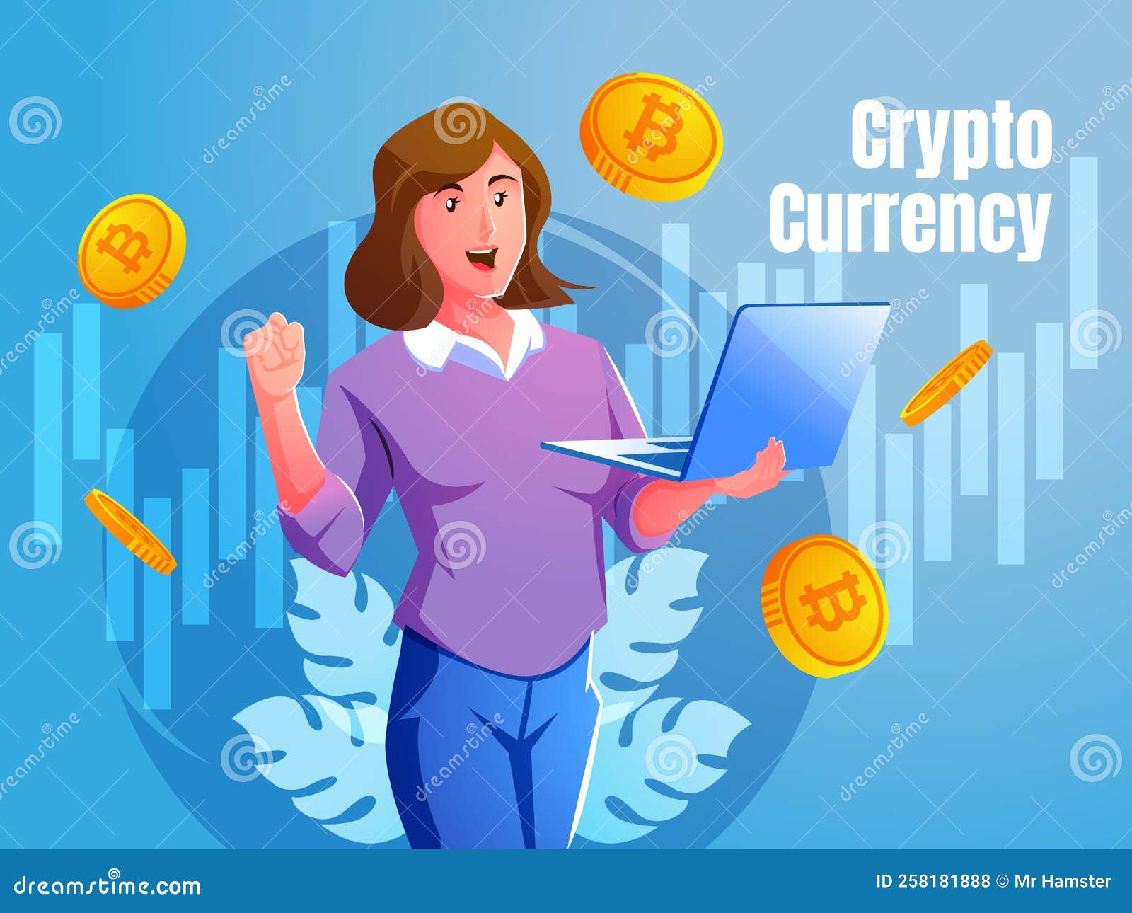 Happy Man Making Profit from Cryptocurrency Trading Investment Stock ...