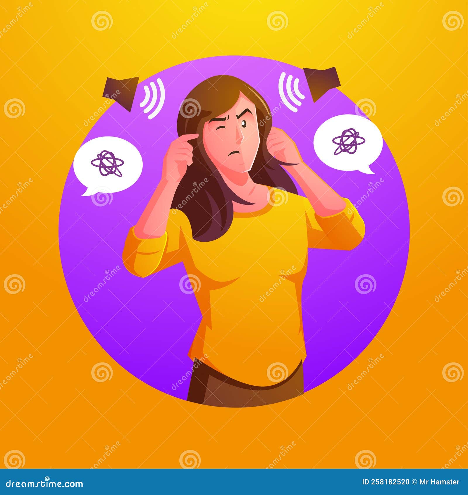 Disturbing Sounds Stock Illustrations – 9 Disturbing Sounds Stock ...