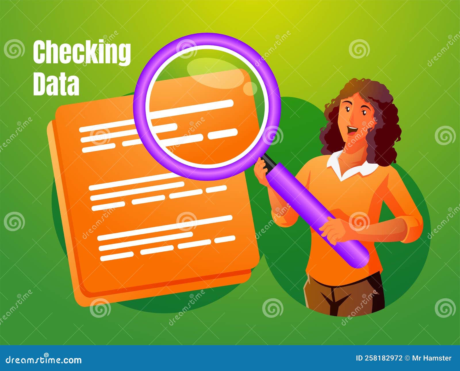 Magnifying Glass. Data Analytics, Annual Report, Result Checking Stock ...
