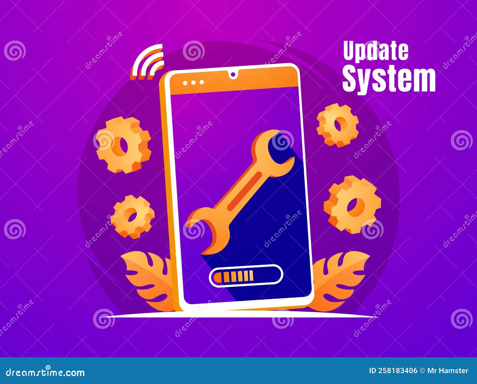 Updating System Illustration Concept. System Update Improvement Change ...