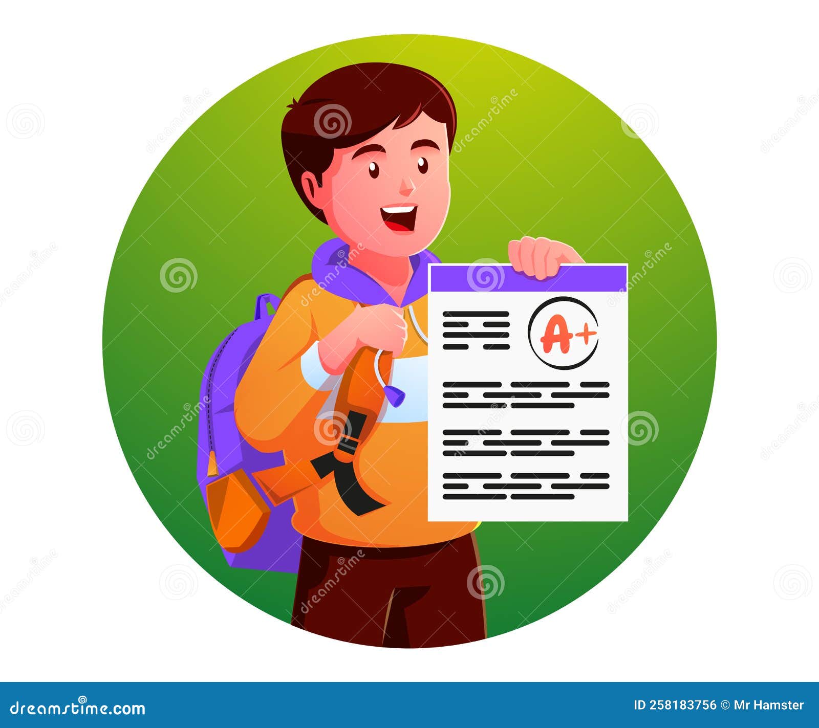 Little Children Feel Happy because they Get Good Marks in Exams Stock ...