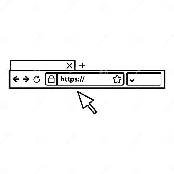 Thin line address bar stock vector. Illustration of icon - 258194297