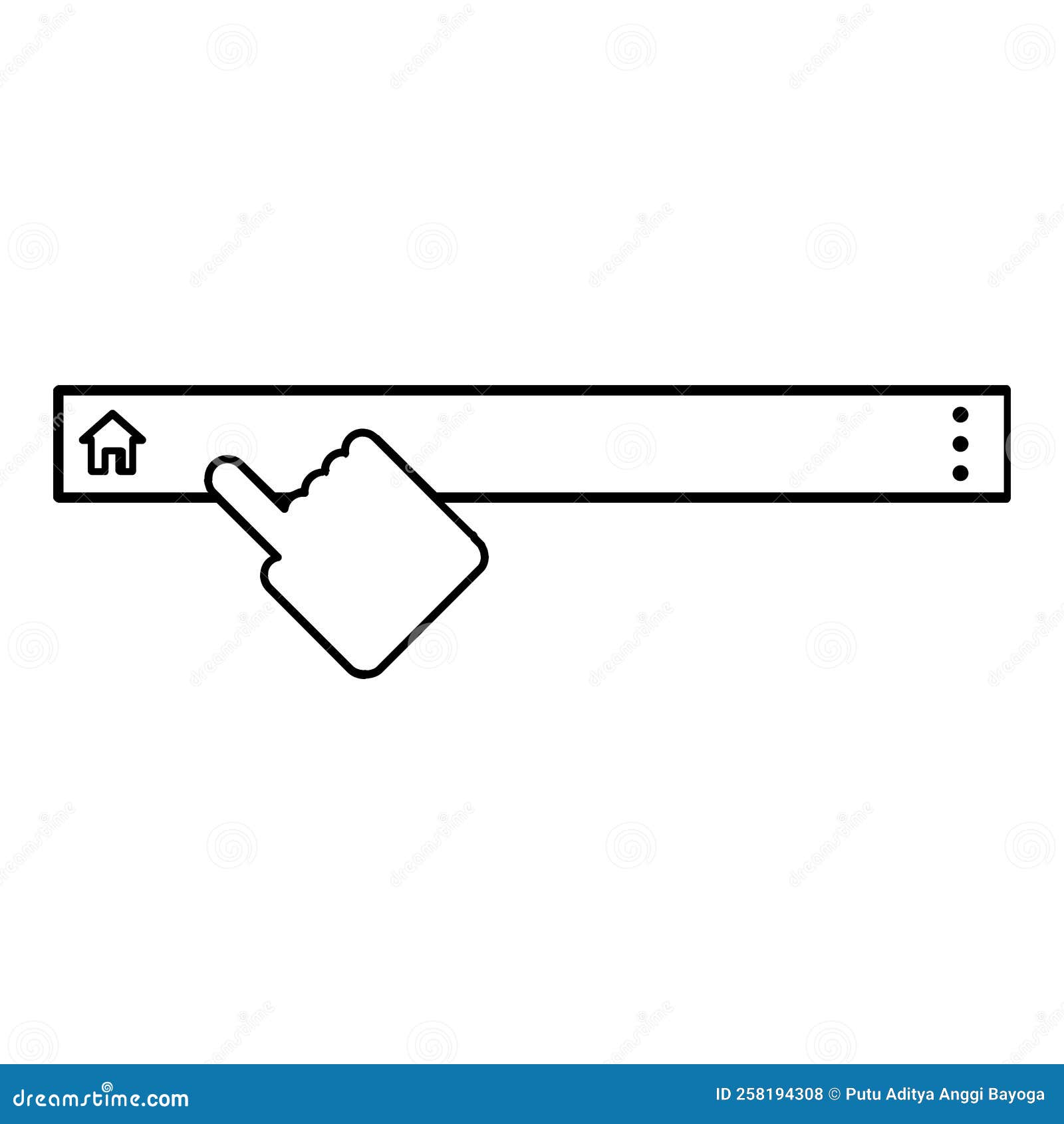 Thin line address bar stock vector. Illustration of flat - 258194308
