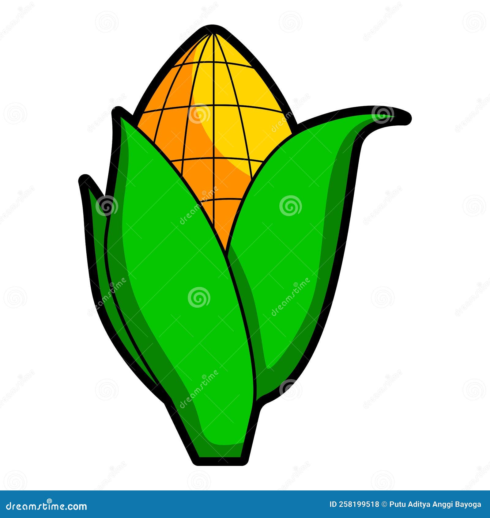 Cartoon corn stock vector. Illustration of cartoon, agriculture - 258199518