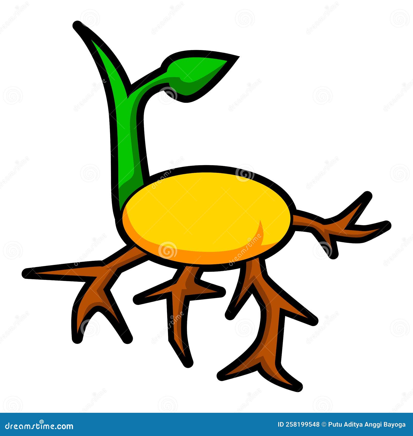 Cartoon sprout stock vector. Illustration of cartoon - 258199548