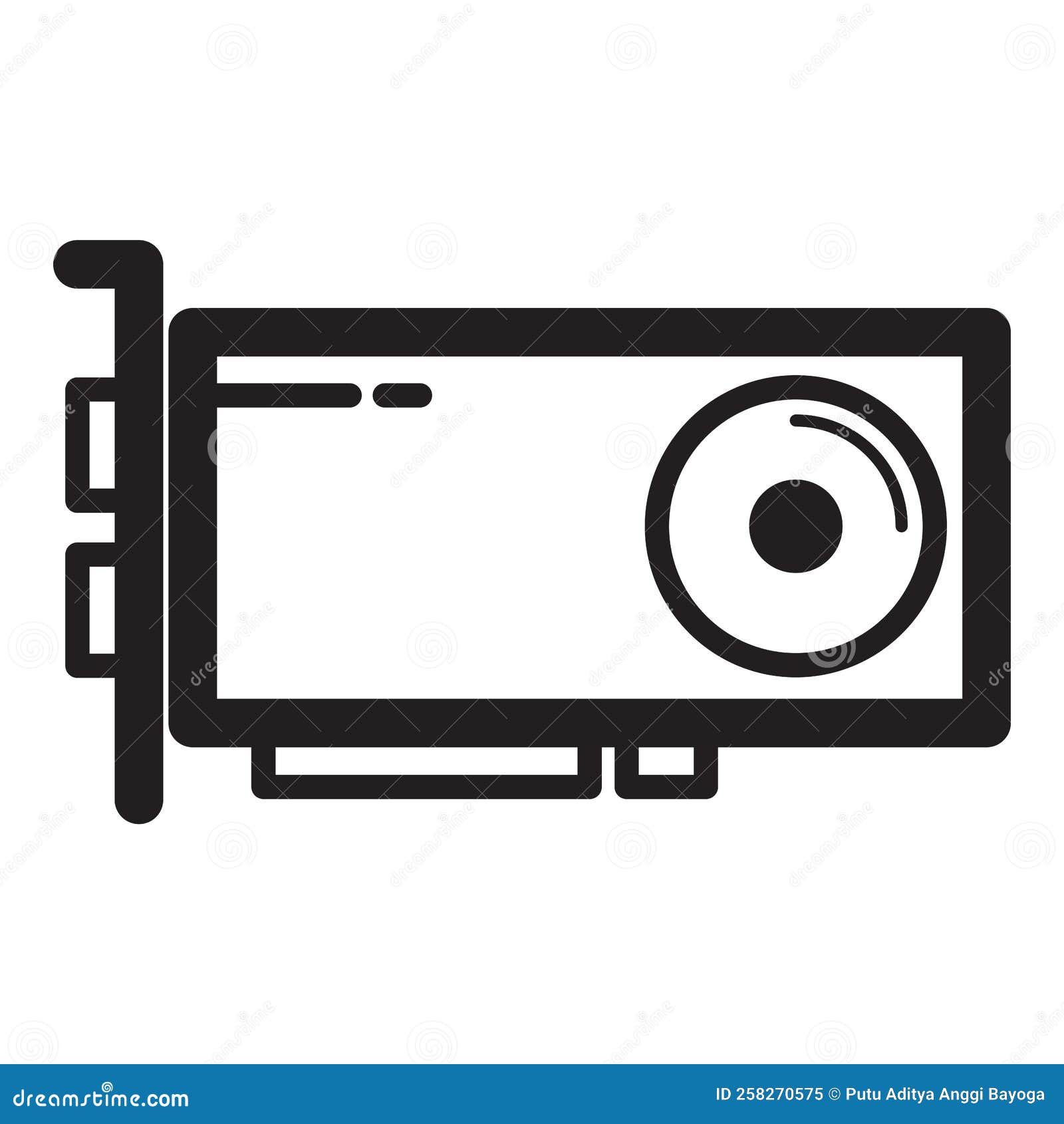 Cartoon vga graphic card stock vector. Illustration of vector - 258270575