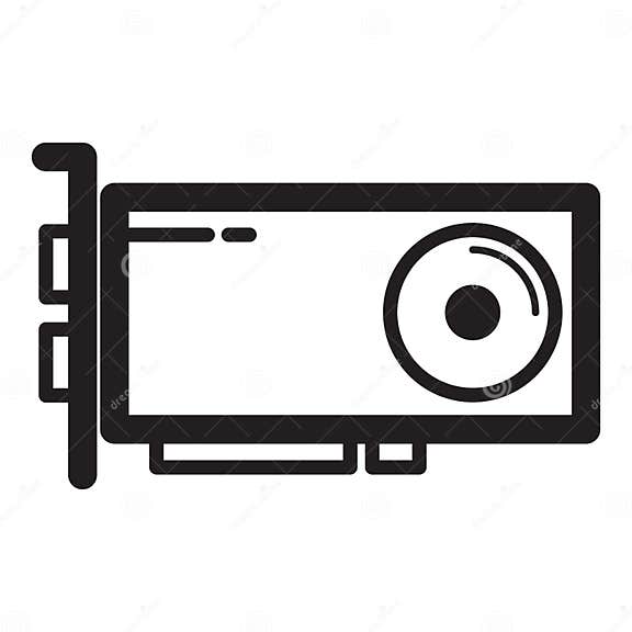 Cartoon vga graphic card stock vector. Illustration of vector - 258270575