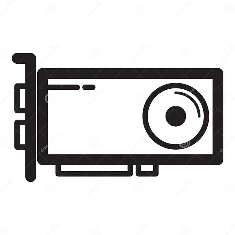 Cartoon vga graphic card stock vector. Illustration of vector - 258270575