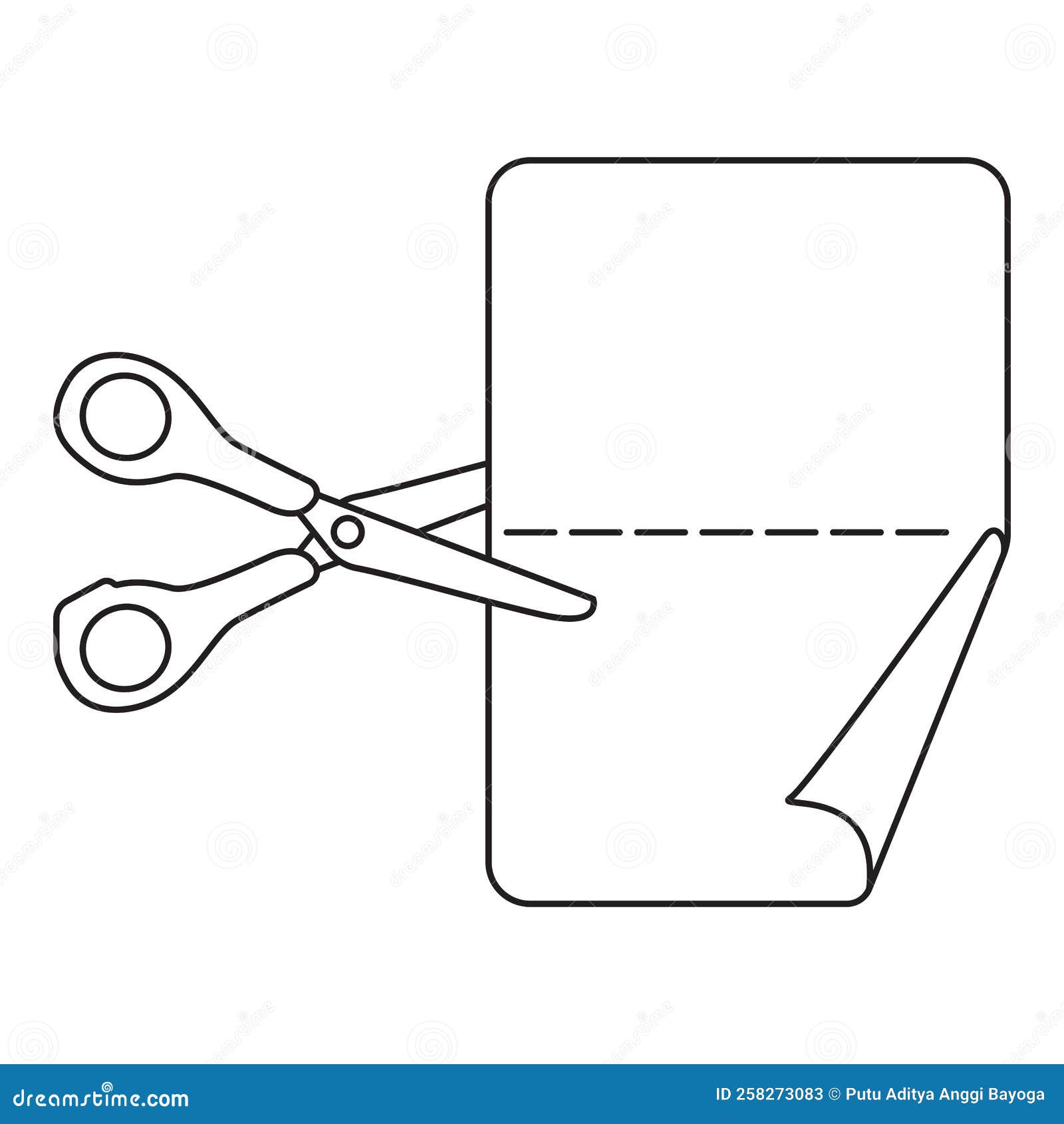 Cartoon cutting paper stock vector. Illustration of logo - 258273083