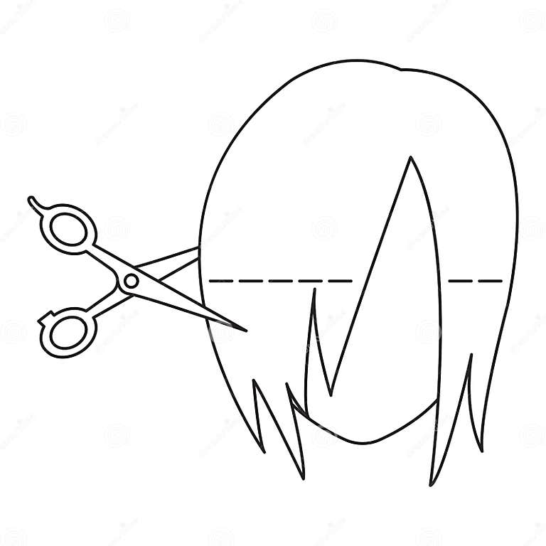 Cartoon cutting hair stock vector. Illustration of flat - 258273089