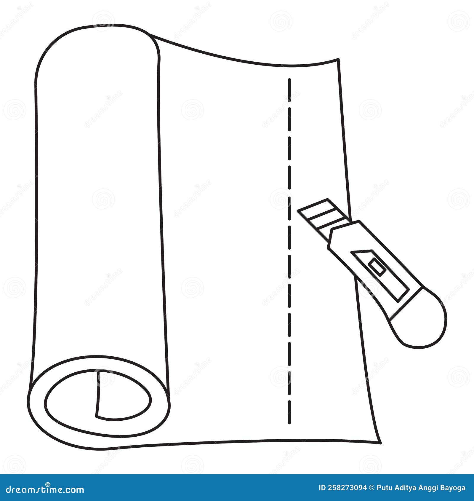 Cartoon cutting paper stock vector. Illustration of cutter - 258273094