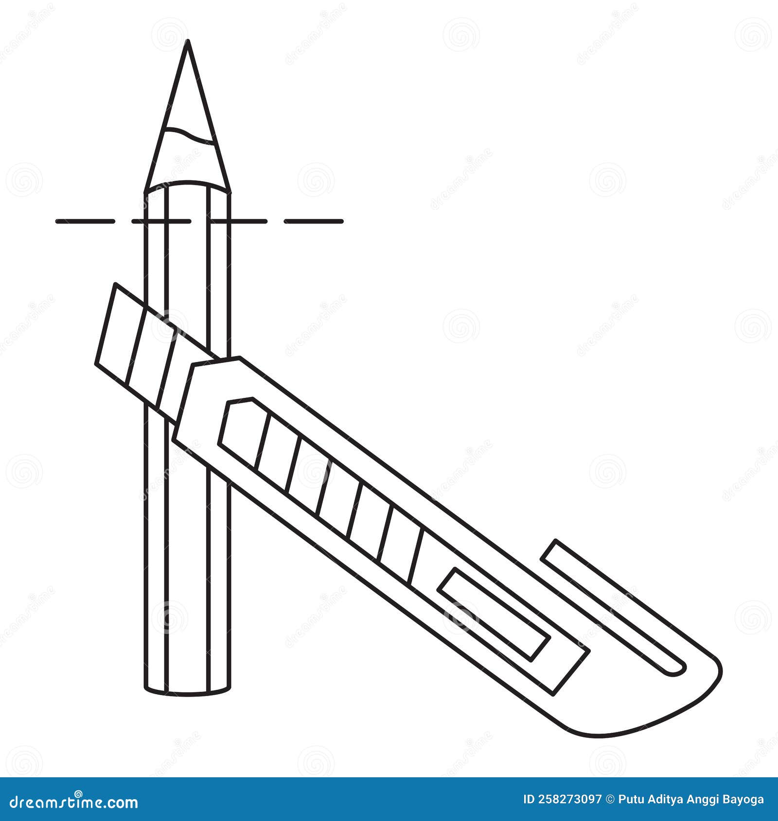 Cartoon sharpening pencil stock vector. Illustration of logo - 258273097