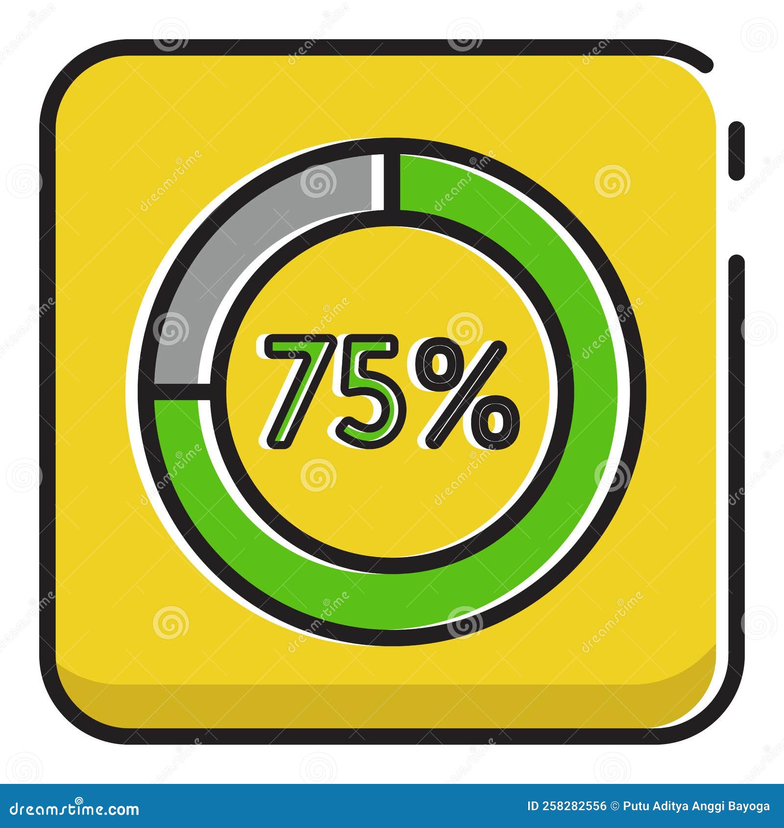Cartoon percentage chart stock vector. Illustration of design - 258282556