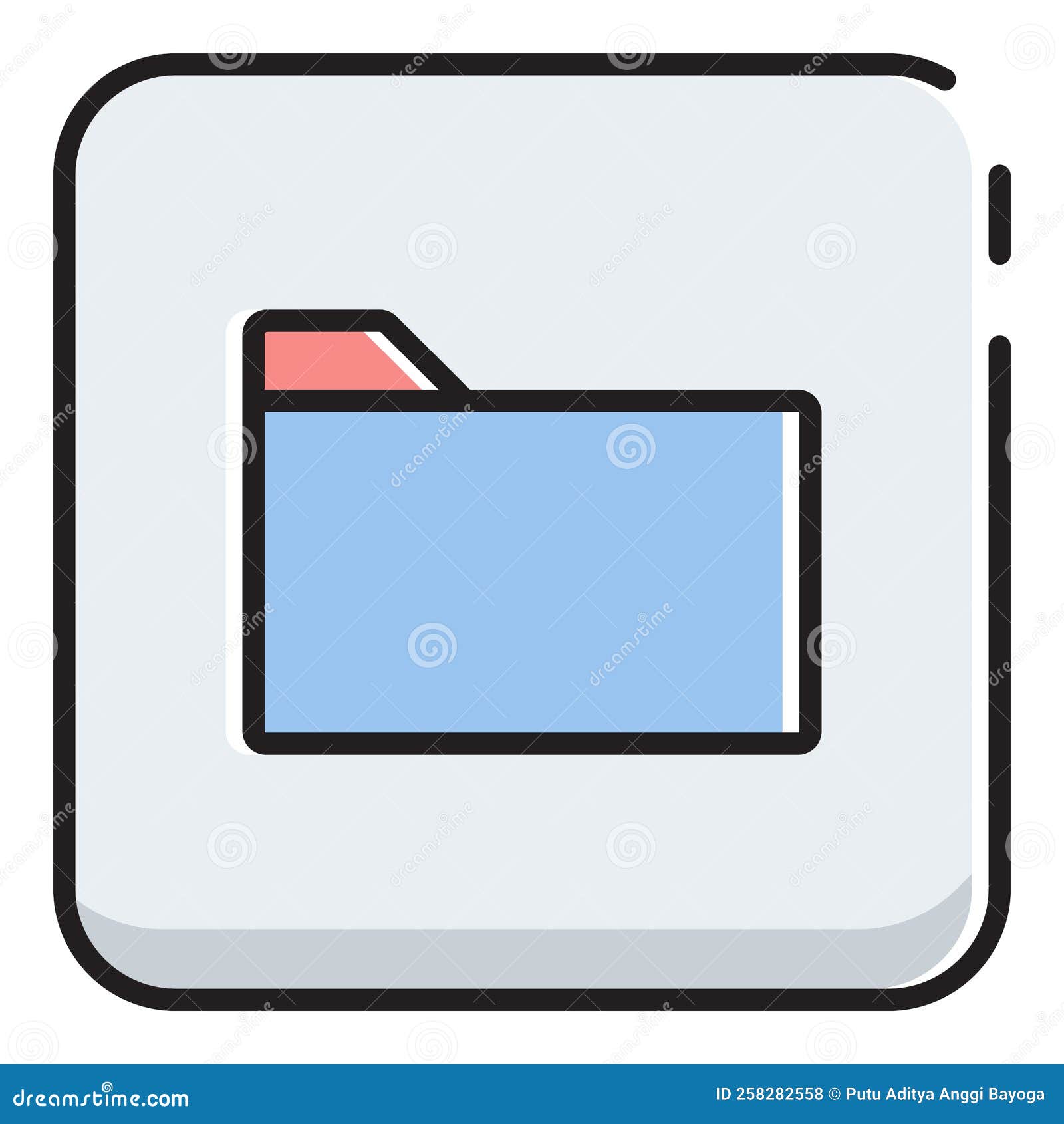 Cartoon folder stock vector. Illustration of simple - 258282558