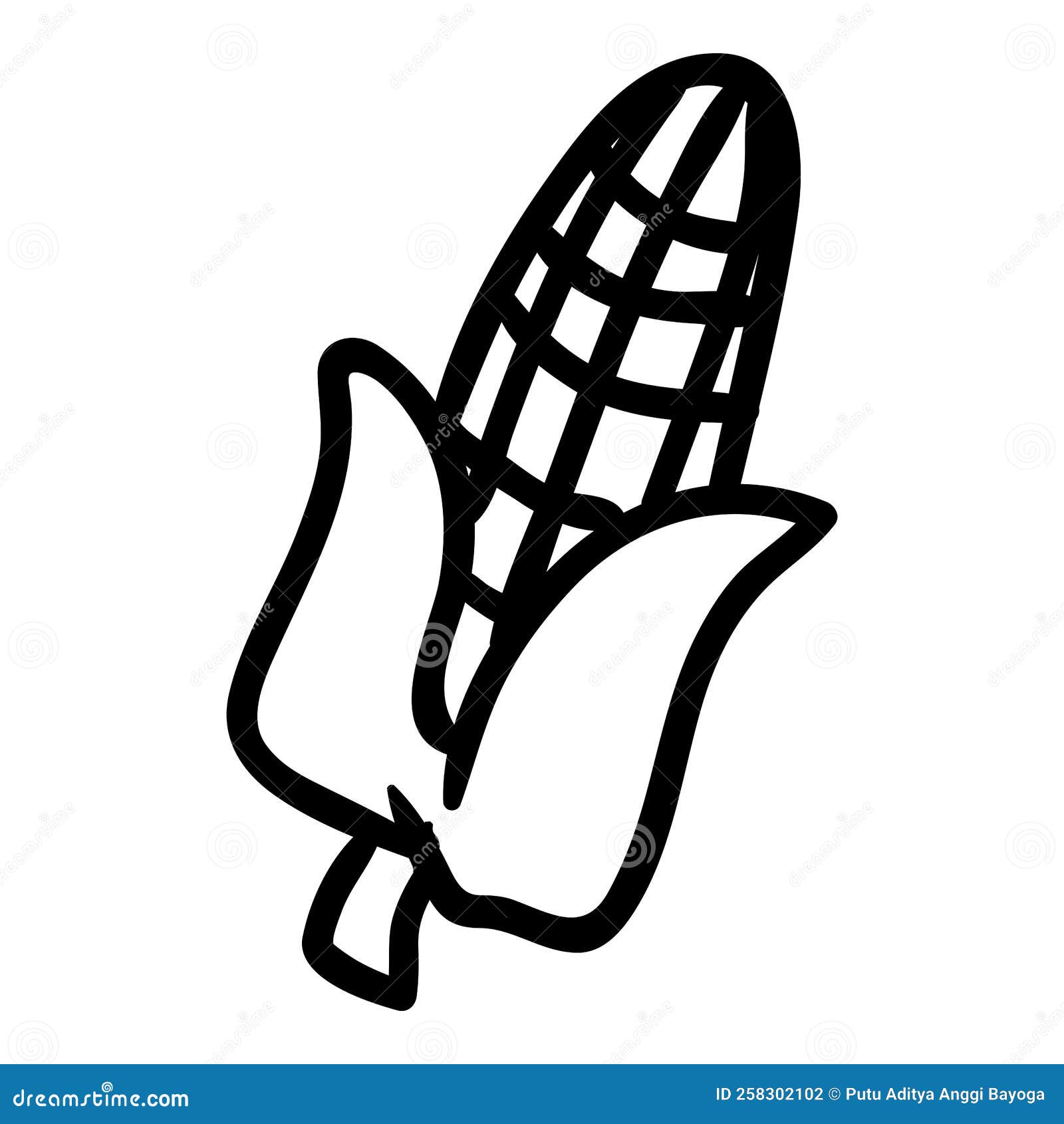 Doodle corn stock vector. Illustration of agriculture - 258302102