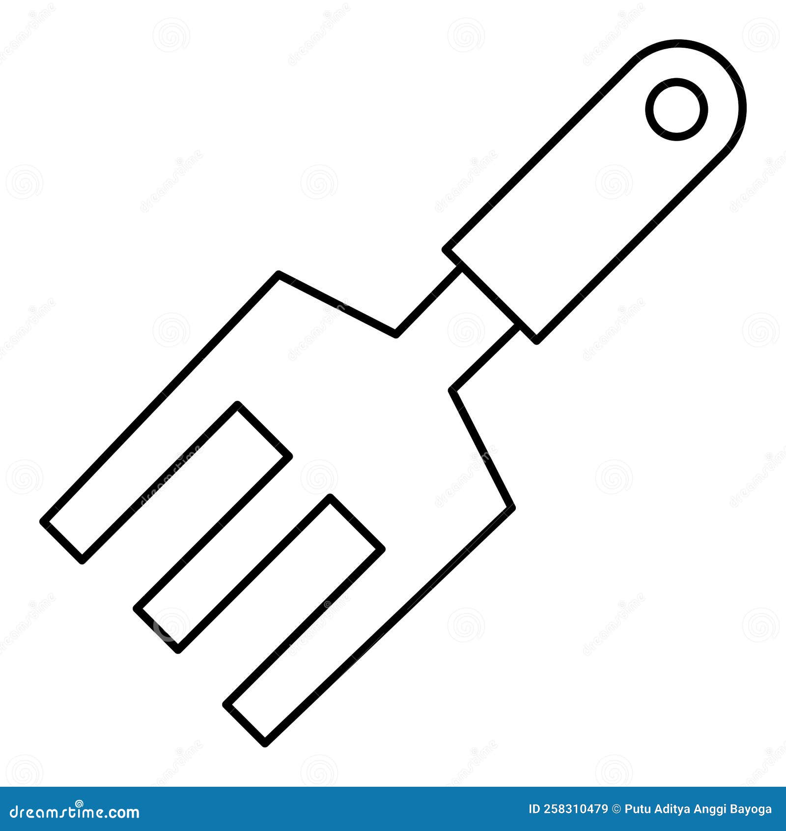 Cartoon fork stock vector. Illustration of logo, simple - 258310479