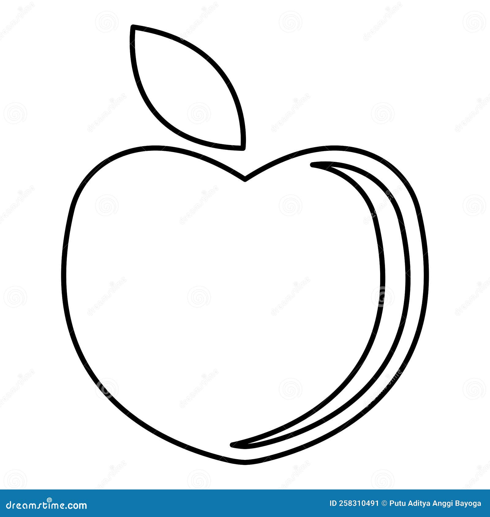 Cartoon apple stock vector. Illustration of icon, simple - 258310491