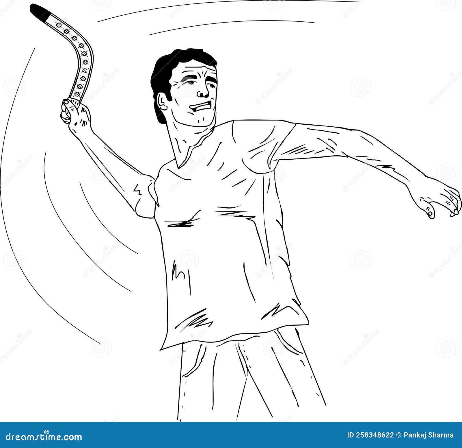 Boomerang Sketch Engraving Vector Illustration | CartoonDealer.com ...