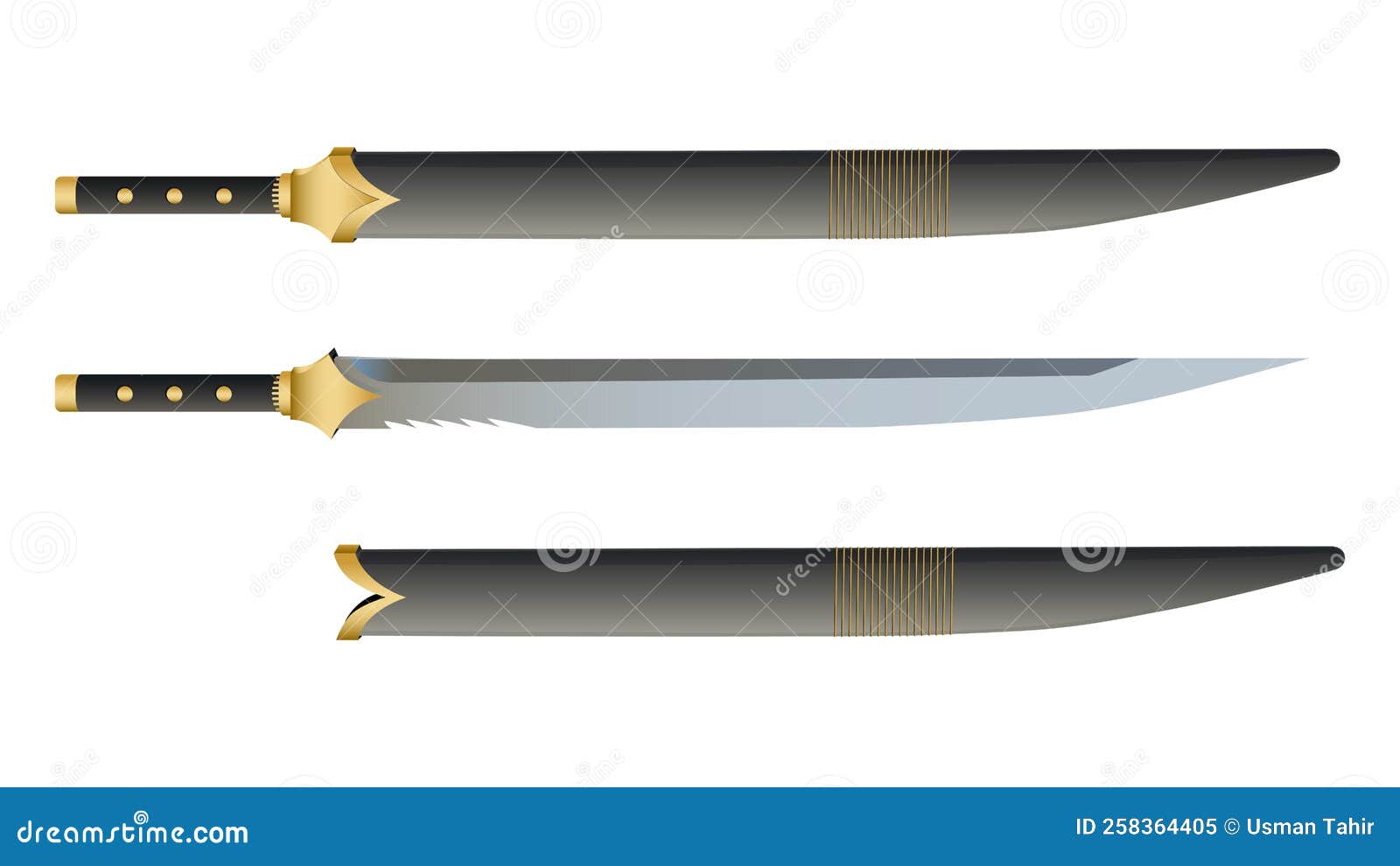 Realistic Sword, Ancient Sword Stock Illustration | CartoonDealer.com ...