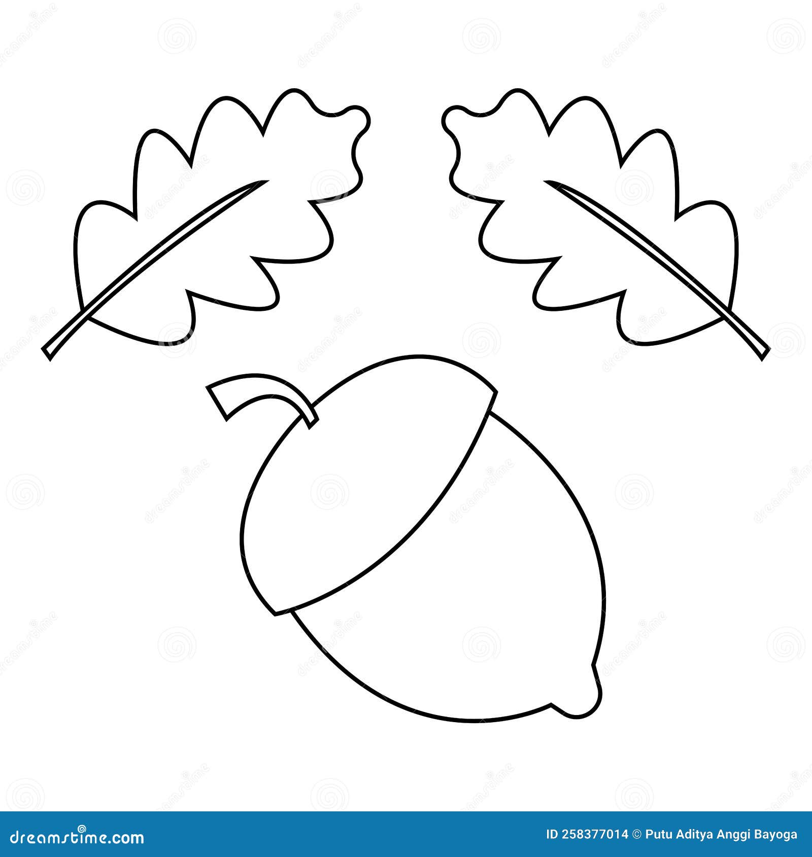Thin line acorn stock vector. Illustration of simple - 258377014