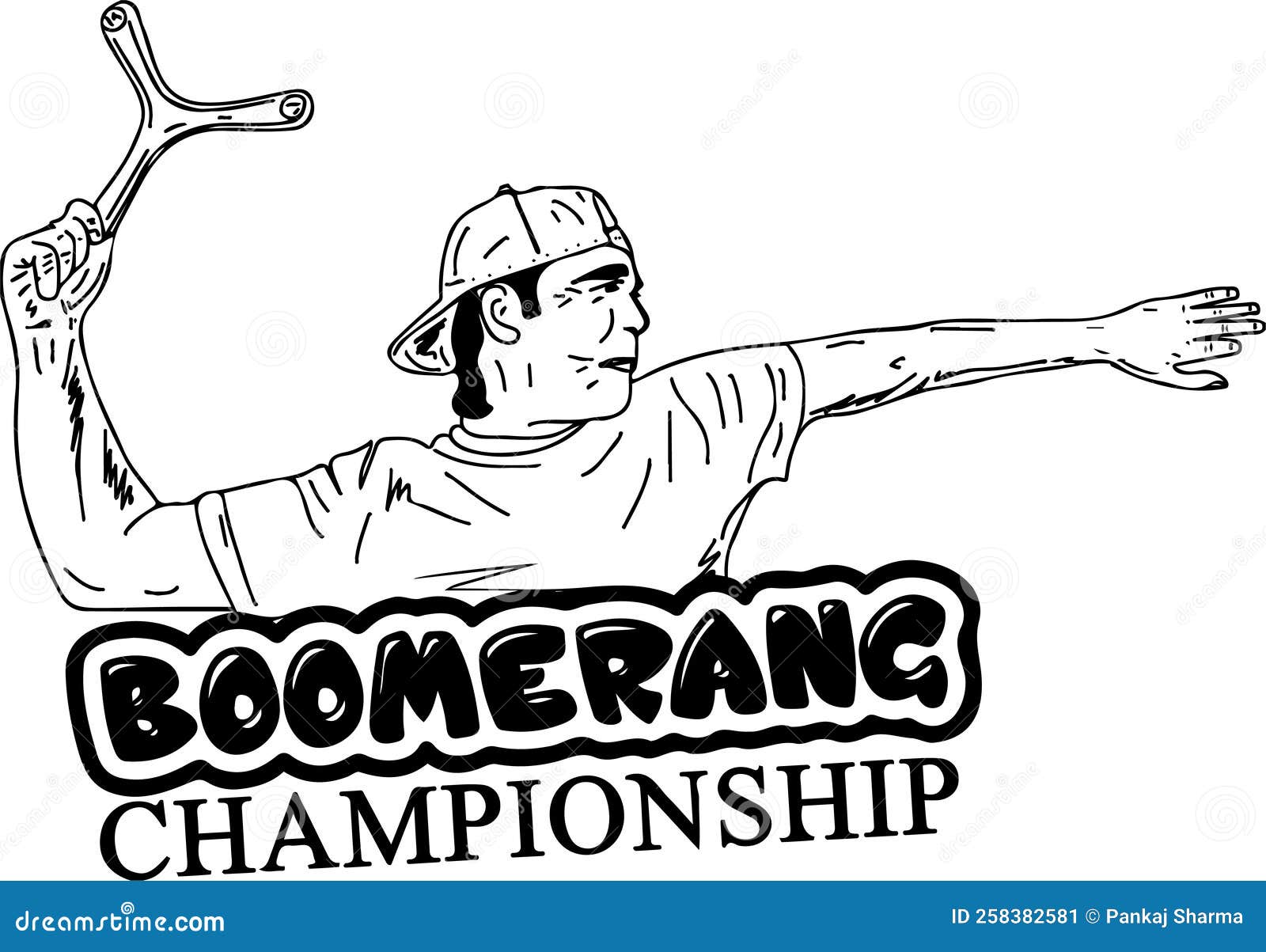 Boomerang Sketch Engraving Vector Illustration | CartoonDealer.com ...