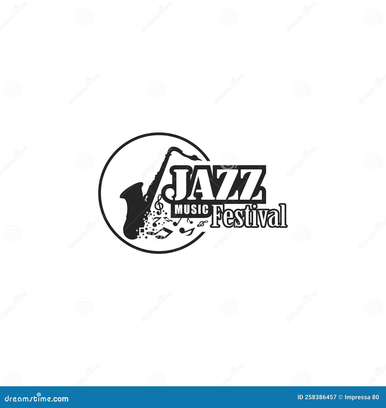 Simple Concept Jazz Music Logo with Black Color and White Background ...