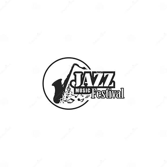 Simple Concept Jazz Music Logo with Black Color and White Background ...