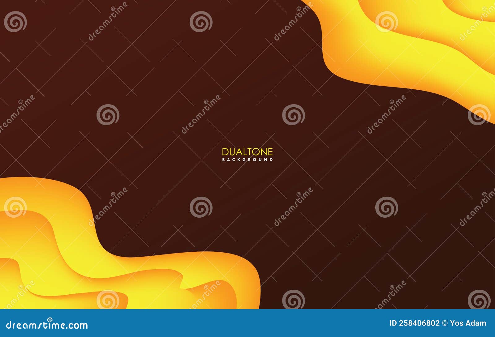 Brown and Yellow Duotone Background with Waves Vector Illustration ...