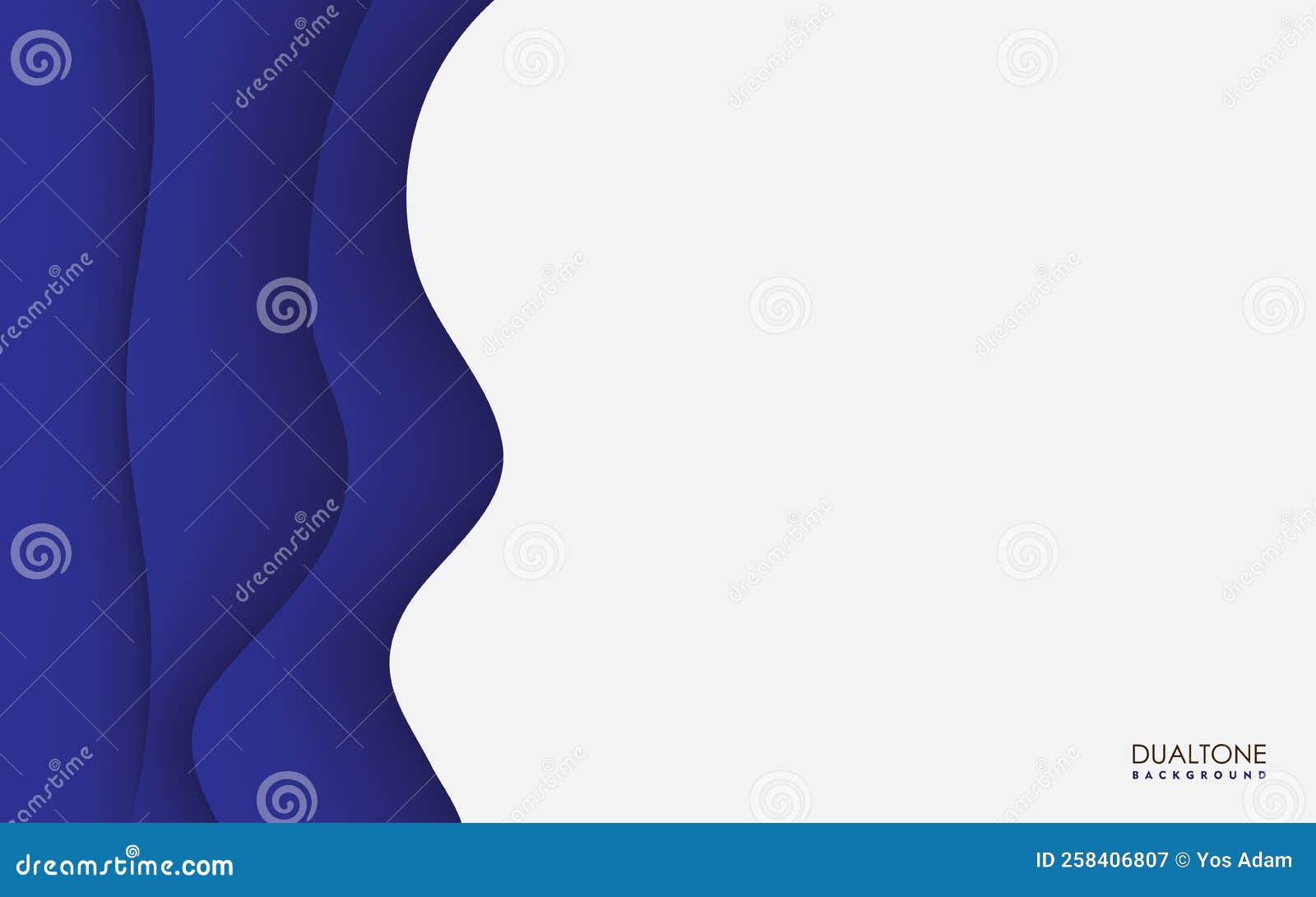 White and Blue Duotone Background with Waves Vector Illustration Stock ...