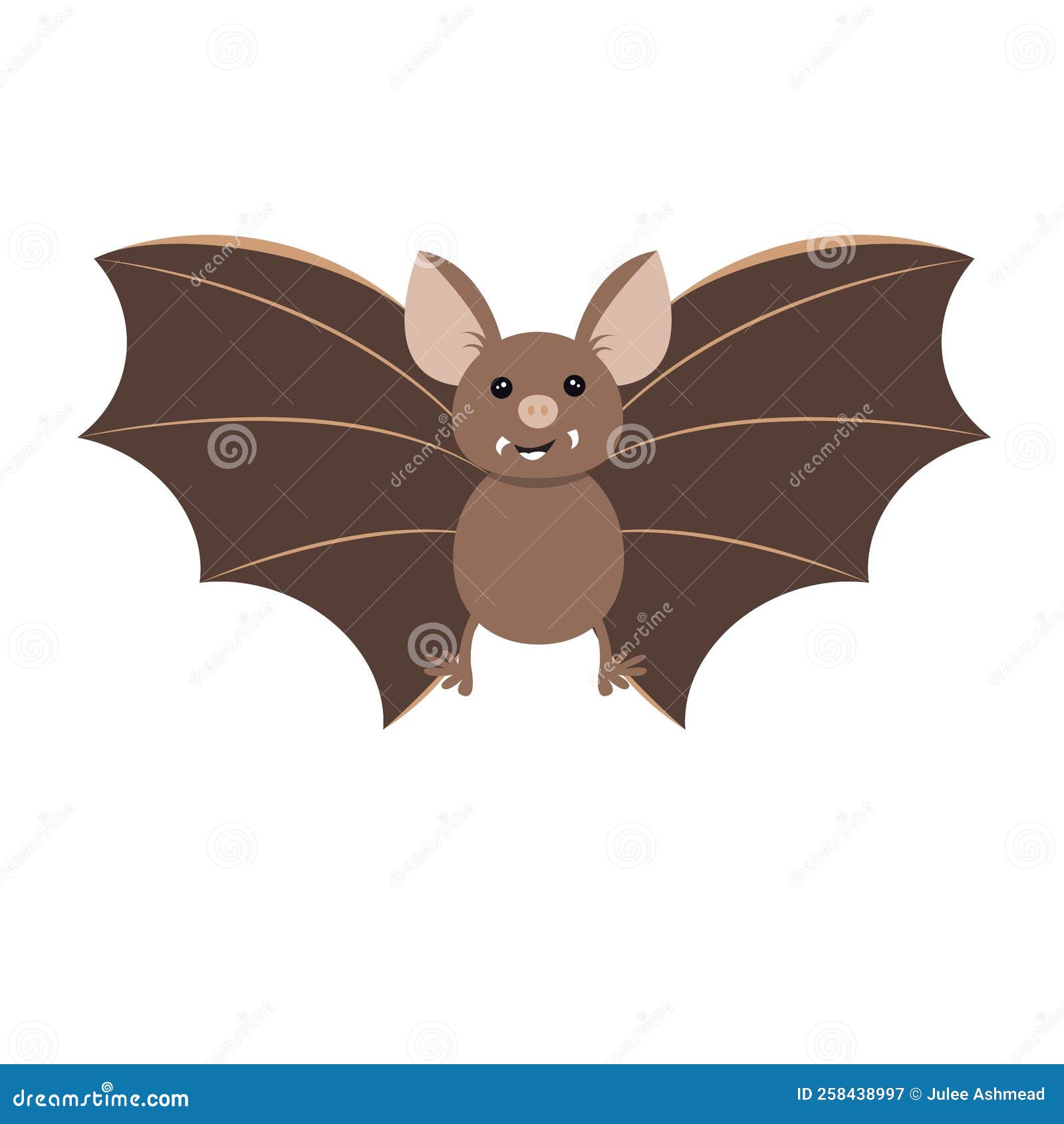 Cartoon Goofy Bat Vector Illustration Graphic Stock Vector ...