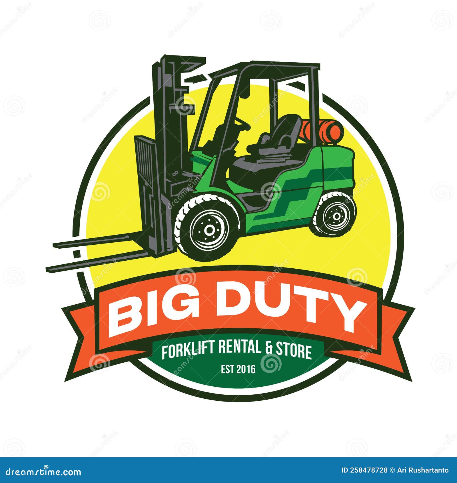 Forklift Vector Illustration Logo Design Stock Vector - Illustration of ...