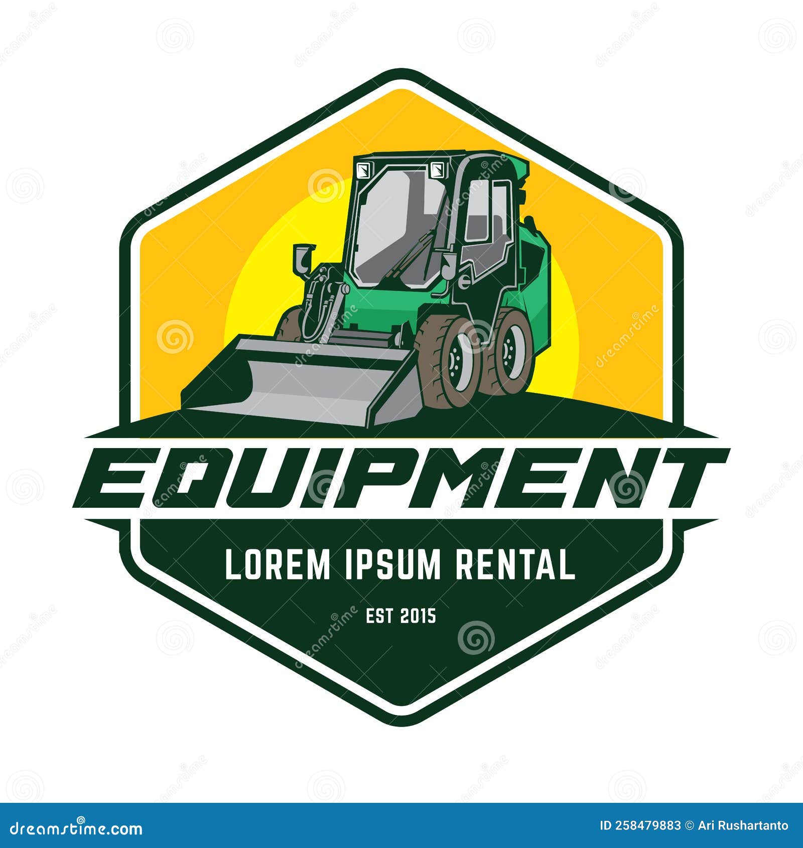 Loader Equipment Transportation Vector Illustration Logo Design Stock ...